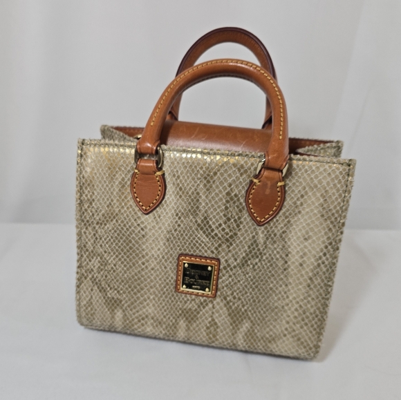 Dooney & Bourke | Bags | Gold Snakeskin Print Dooney Bourke Small Purse ...